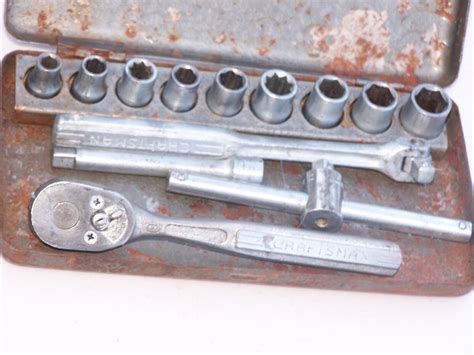 Vintage Craftsman 1 4 Drive Socket Set Metal 13 Piece Plus Metal Case V 4605867991