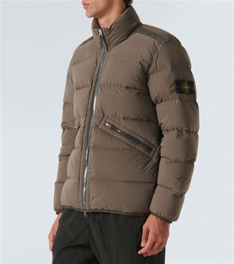 Compass Down Jacket In Brown Stone Island Mytheresa