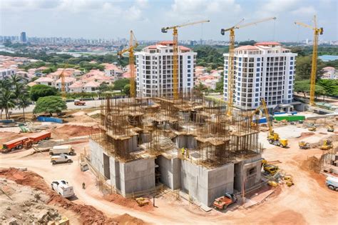 Dynamic Industrial Development Building Under Construction And