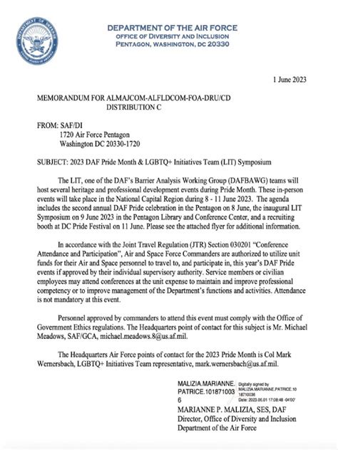 Air Force Pride Month Memos Pdf