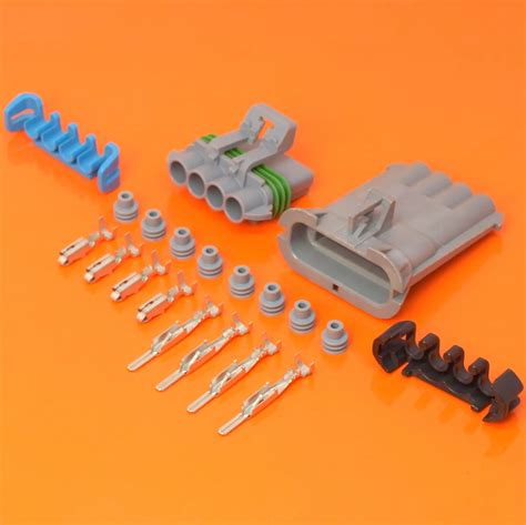 Delphi 4 Way Metri Pack 280 Sealed Series Automotive Connector Kit 12129600 And 12129565 3 Way