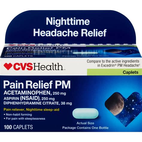 Cvs Health Acetaminophen Pm Pain Reliever And Nighttime Sleep Aid Gelcaps