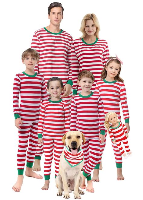 تطبیق خانواده پسران کریسمس دخترانه لباس خواب بچه گانه راه راه کودکان