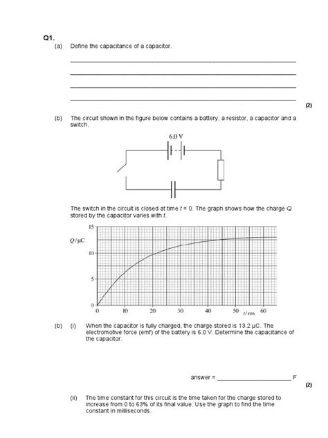 23 Capacitors Long Answer Questions Pdf Capacitor Capacitance