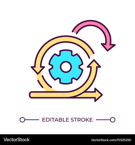 Agile Development Rgb Color Icon Royalty Free Vector Image
