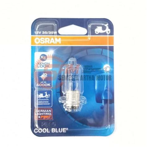 Jual Osram Cool Blue H6 Kaki 1 Halogen Ac Dc Lampu Depan Utama Motor