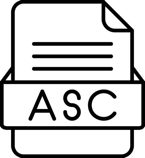 Asc File Format Line Icon 28550584 Vector Art At Vecteezy