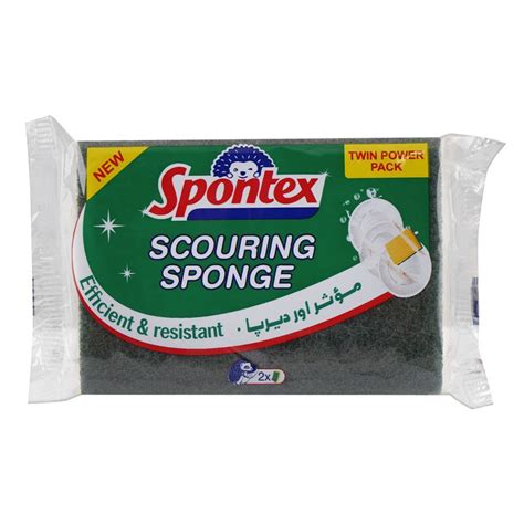 Spontex Scouring Sponge Twin Power Pack 1 Pack