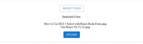 How To Use File Upload In React Mui 5 Frontendshape