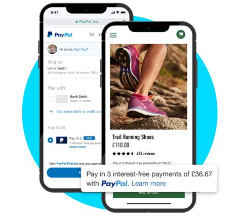 Collage Two Phones Pay In 3 Checkout Paypal 1