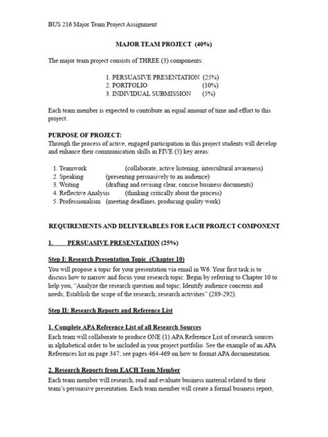 Bus216 Team Project Assignment Pdf Human Communication Art