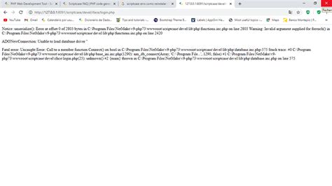 Resolvido Erro Iniciar Scriptcase Help Bugs Scriptcase