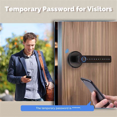 Ble Smart Door Lock With Passcode Keypad Biometric Entry Doorknob Wit