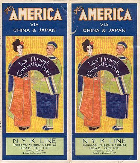 Nyk Line ~ Nippon Yusen Kaisha Vintage Travel Vintage Posters Travel Posters