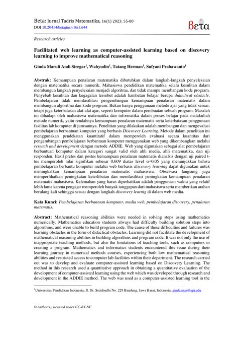 pdf facilitated web learning as computer assisted learning based on