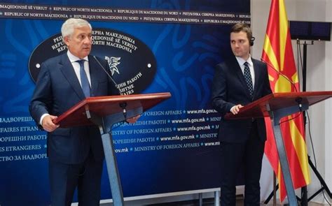 Тајани Италија е голем поддржувач на Македонија и работиме за членство во ЕУ за што пократко