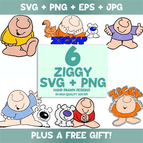 Ziggy Cartoon Svg Bundle Cricut Ziggy Cartoon Svg Ziggy Cartoon