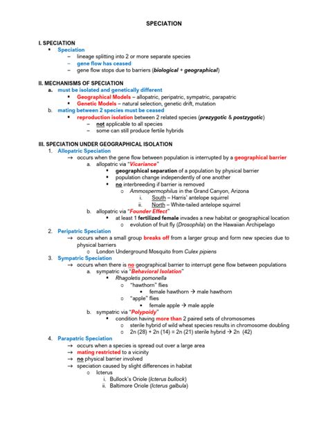 Speciation Pdf Evolutionary Biology Biogeochemistry