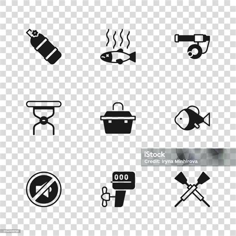 선외 보트 모터 물고기 교차 노 패들 낚시 장비 케이스 상자 낚싯대 Aqualung 죽은 및 캠핑 접이식 의자 아이콘을