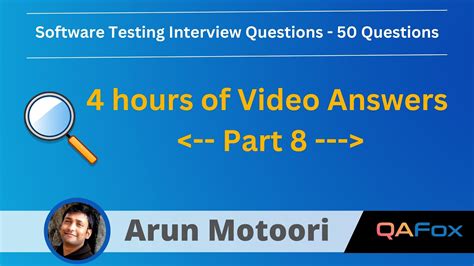 Software Testing Interview Questions Part 8 50 Questions Answered Youtube