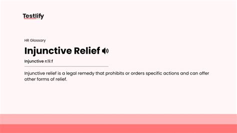 What Is Injunctive Relief Hr Glossary Testlify