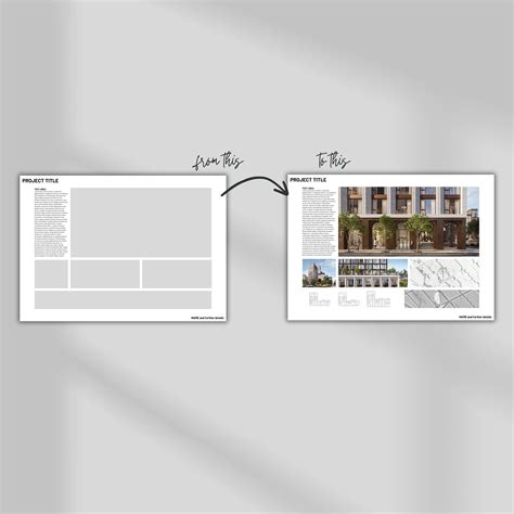 Architecture Presentation Board Templates Canva A2 Presentation Board Layout Template Etsy