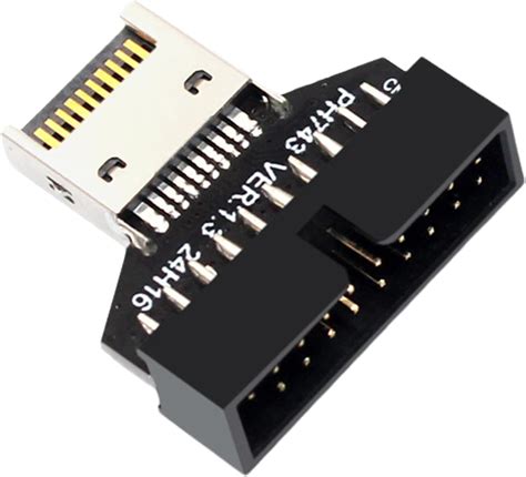 Pc Front Panel Header Adapter 19pin Motherboard Header Connector Usb 3 2 Type E Front Panel