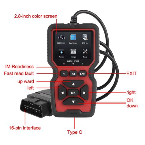 OBD2 V519 OBDii Scanner Automotive Fault Diagnosis Instrument Battery Voltage Detection