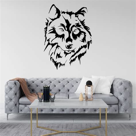 Millwood Pines Wolf Wall Decal Wolf Wall Art Wolf Living Room Wall Decor Wolf Wall Sticker