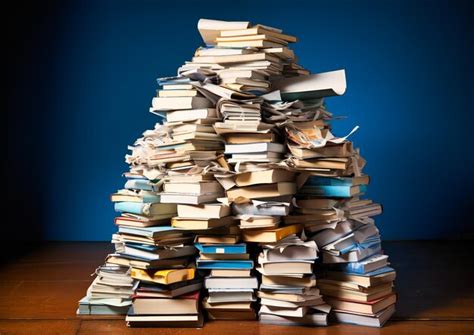 Premium Ai Image Stack Of Paper Waiting To Be Scanned And Indexed