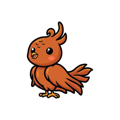 Cute Little Phoenix Cartoon Posing 12014666 Vector Art At Vecteezy