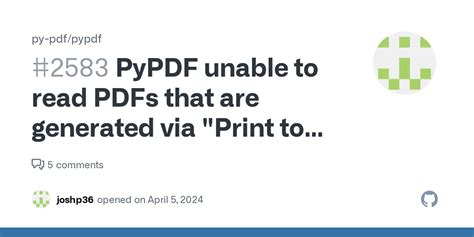 Pypdf Unable To Read Pdfs That Are Generated Via Print To Pdfdocuware Generated Pdf · Issue