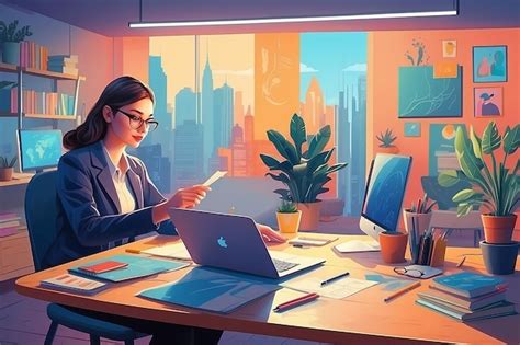 Premium Photo Visual Data Concept Illustration