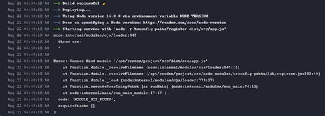 Error Cannot Find Module Optrenderprojectsrcdistsrcappjs