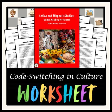 Code Switching In Culture Guided Reading Worksheet Latino And