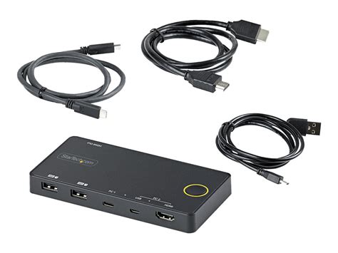 Startech Portars Hybrid USB A HDMI USB C KVM Switch SV HUC K Dustinhome Se