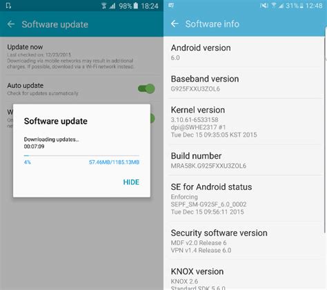samsung galaxy s6 and s6 edge android 6 0 marshmallow beta update