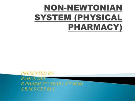 Non Newtonian System Pptx