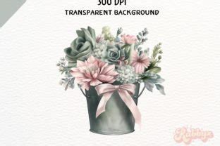 Sage And Pink Floral Watercolor Clipart Graphic By Rabbyx · Creative