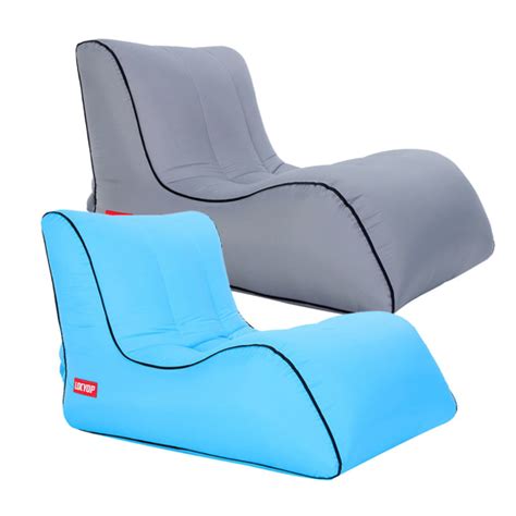 Bärbar Lazy Air Lounge Chair Uppblåsbar Sova Camping Bed White 8010070cm Db17 White 80100