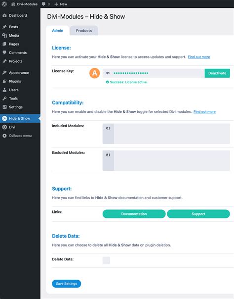License Divi Modules About Hide And Show Docs Divi Modules