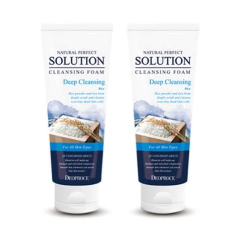 Deoproce Natural Perfect Solution Cleansing Foam Rice 170g2pcs Liptail