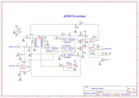 Adsr Envelope Generator Oshwlab