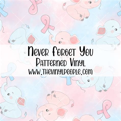 Never Forget You Patterned Vinyl Thevinylpeople