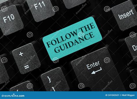 Conceptual Display Follow The Guidance Word Written On Controlling A