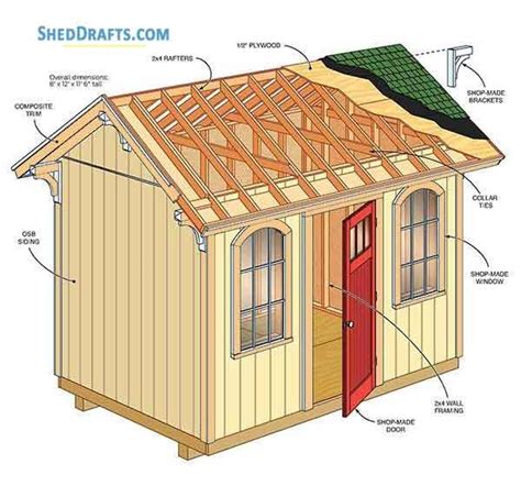 8×12 Storage Shed Plans Shed Blueprints Shed Plans Building A Shed