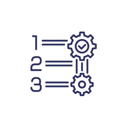 Priority Prioritize Line Icon With Gears 10135964 Vector Art At Vecteezy