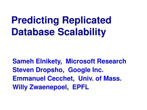 ppt predicting replicated database scalability powerpoint