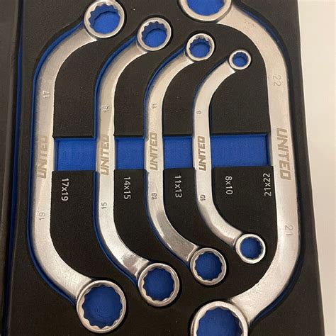 Half Moon Ring Spanners Metric Sizes 8 22mm Obstruction Bend C Wrench Spanner United Tools Uk