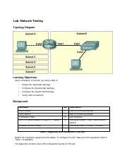 Week Configuring And Testing Your Network Lab Pdf Lab Network Testing Topology Diagram